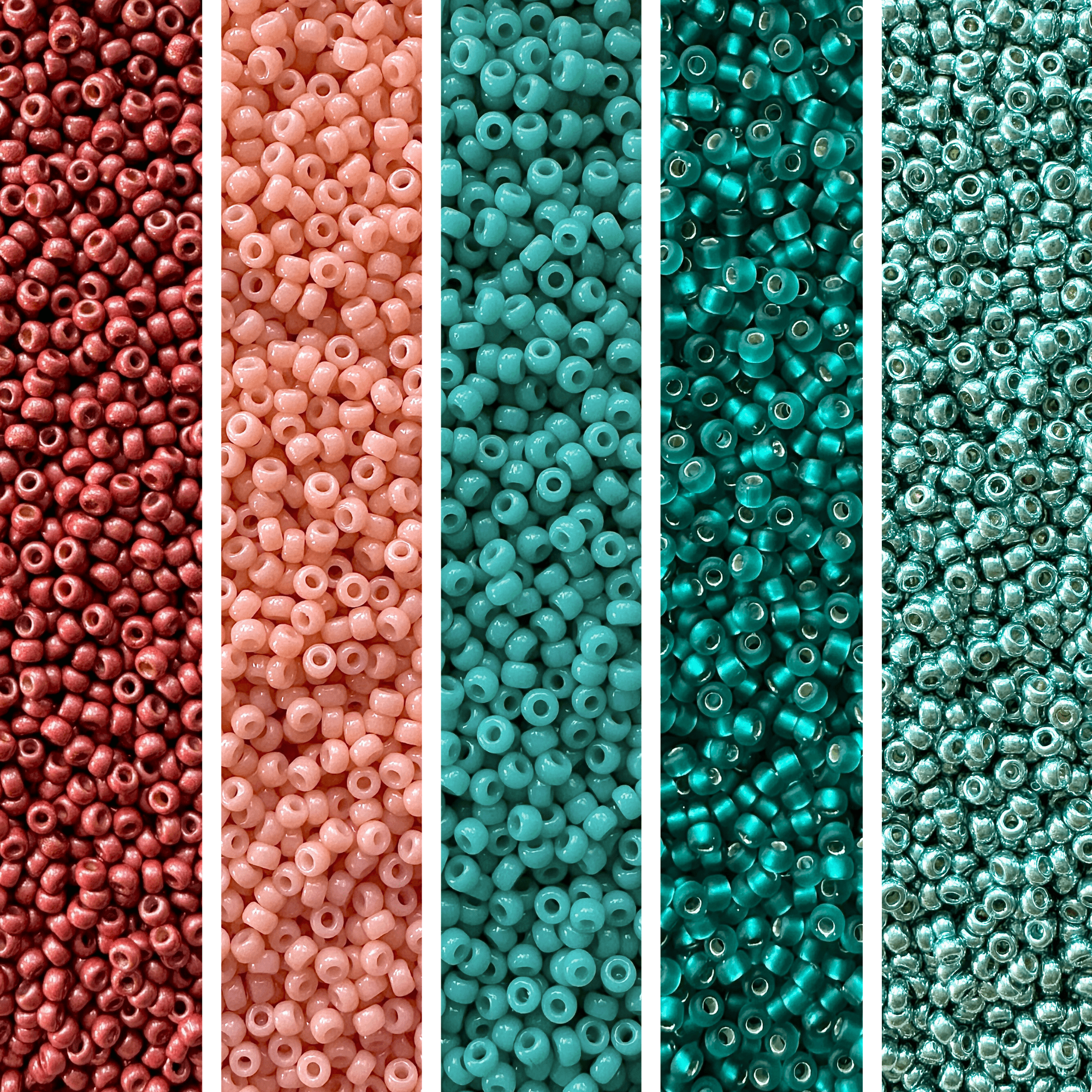 Coral 11/0 Miyuki Round Seed Bead Color Combo