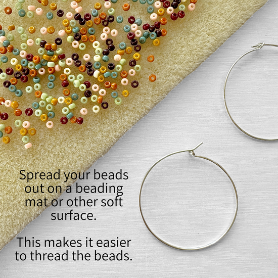 How to Make Beaded Hoop Earrings Free Tutorial | The Bead Mix