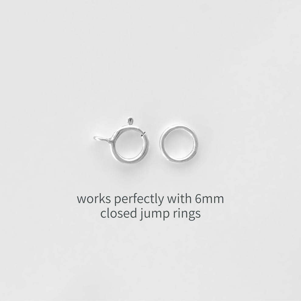 6mm Silver + Gold Spring Ring Clasp | The Bead Mix