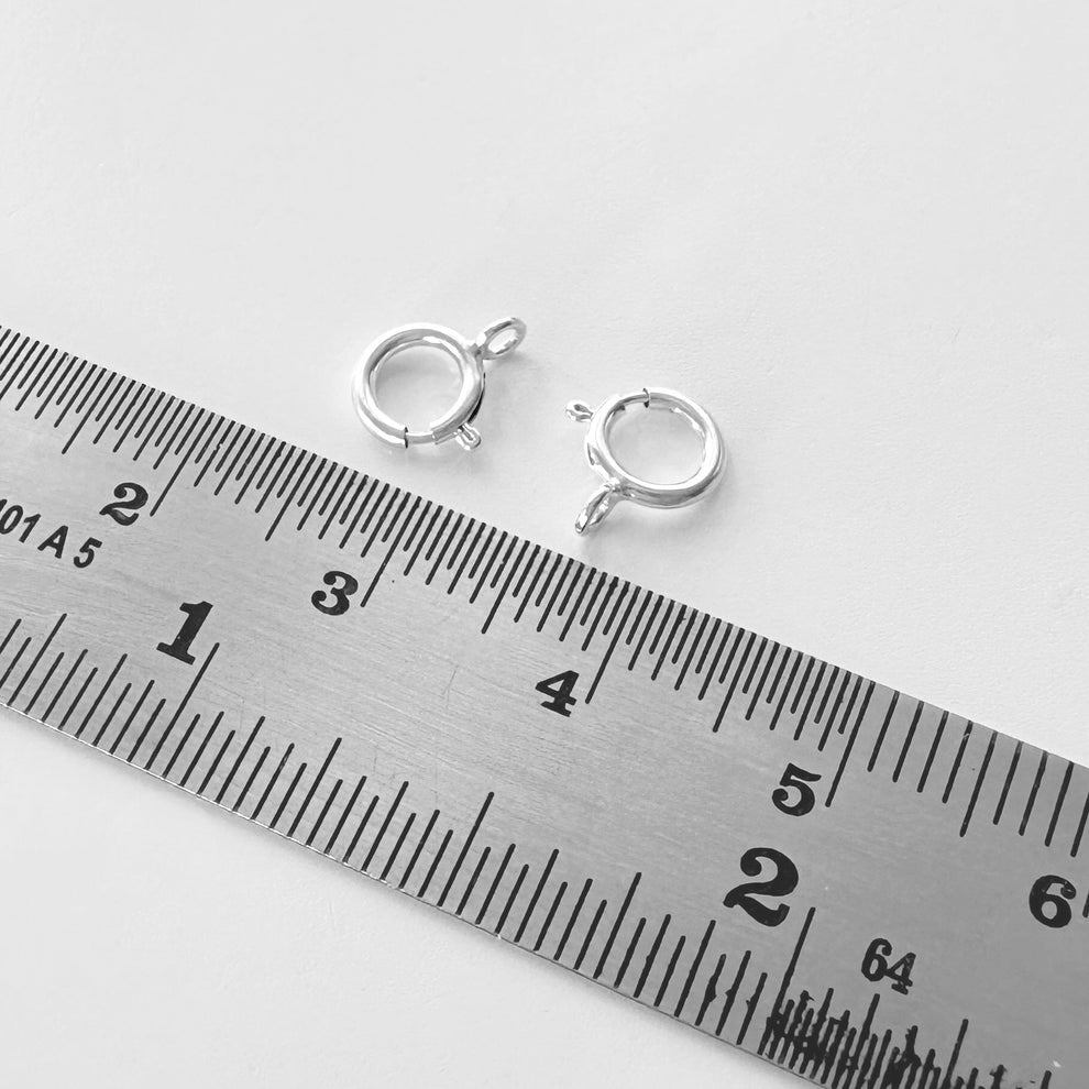 6mm Silver + Gold Spring Ring Clasp | The Bead Mix