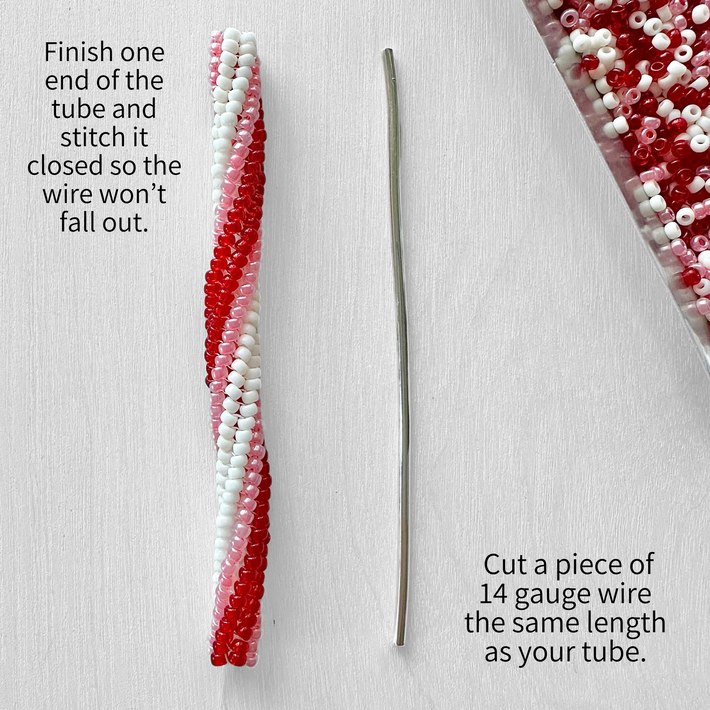 Free Candy Cane Beading Tutorial | The Bead Mix