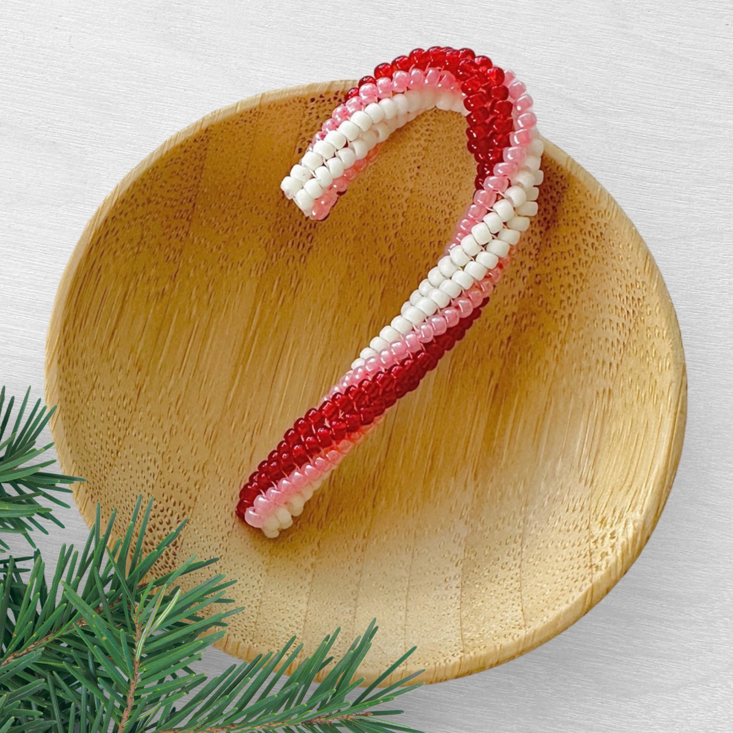 Free Candy Cane Beading Tutorial | The Bead Mix