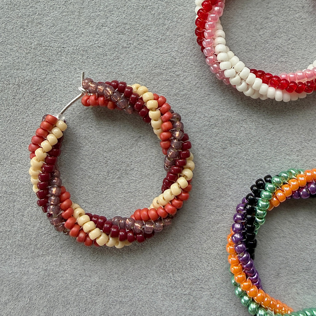 Beaded Spiral Hoop Earrings Free Beading Tutorial | The Bead Mix