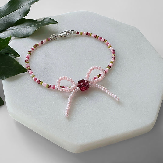Beaded Bow Bracelet Tutorial | The Bead Mix