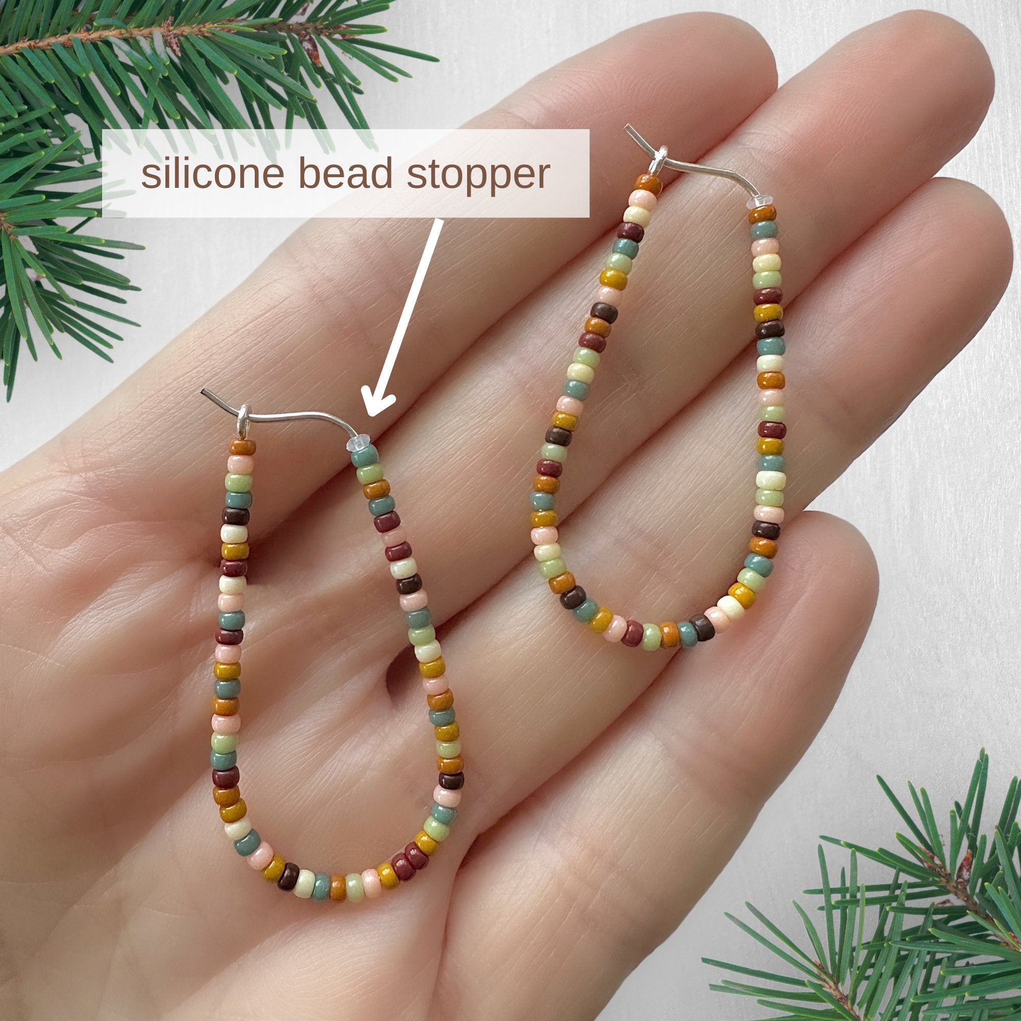 Sterling Silver Teardrop Beading Hoops