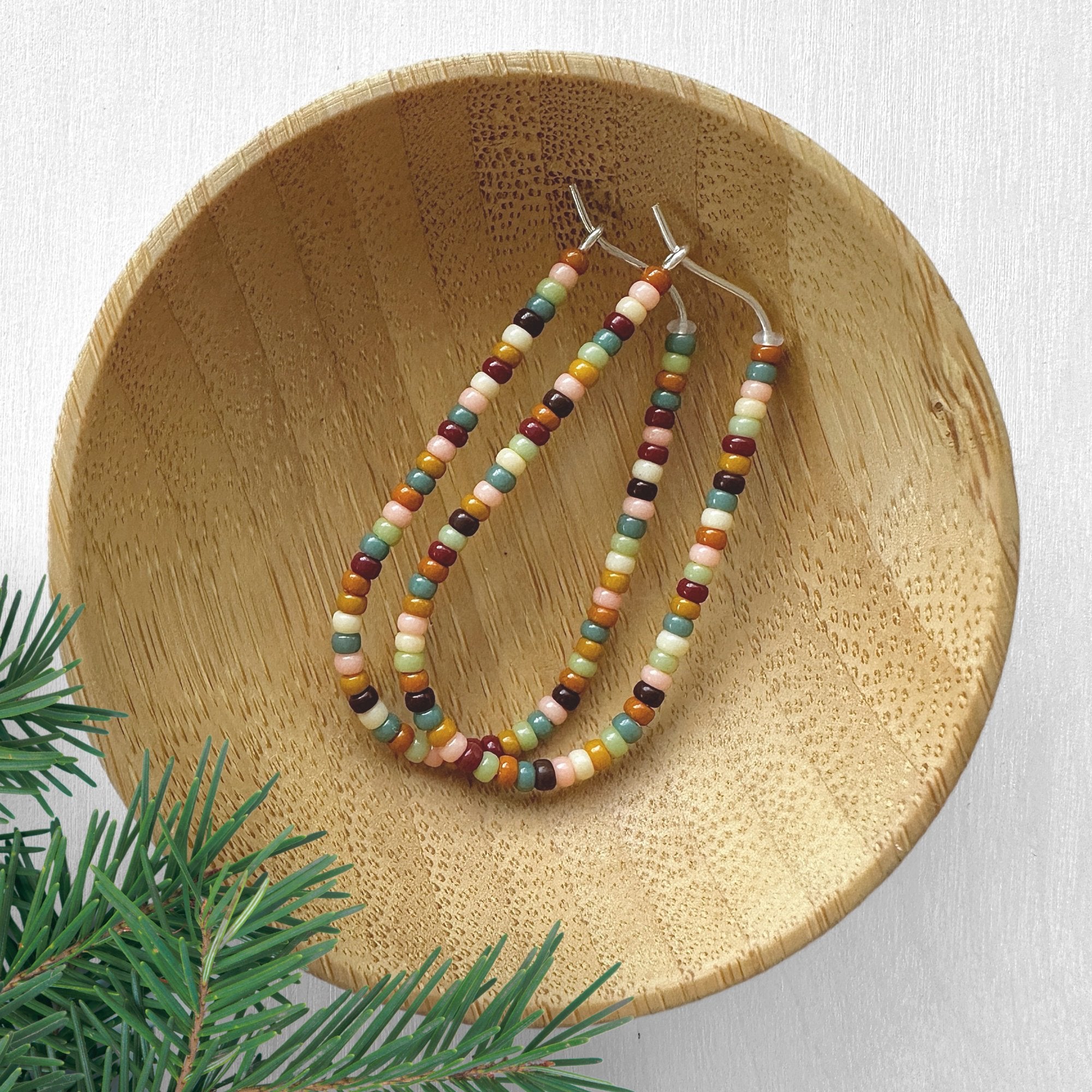 Sterling Silver Teardrop Beading Hoops